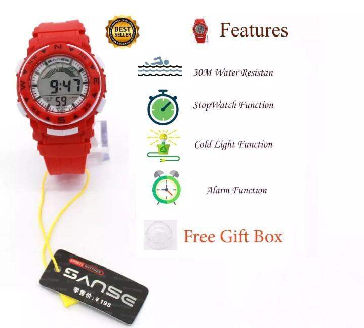 Sanse Water resistant Kid's Watch TPU resin Strap s-623 | Lazada PH