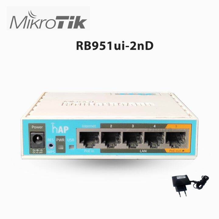 Mikrotik Router board Wifi Wireless RB951Ui-2nD Port POE USB Voucheran | Lazada Indonesia