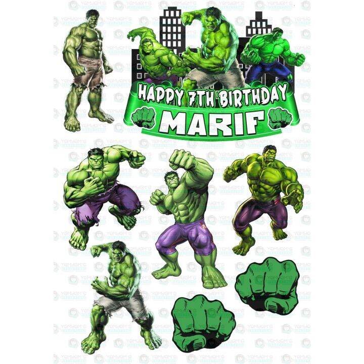 ☁SUPERHEROES INCREDIBLE HULK CAKE TOPPERS #01 | Lazada PH