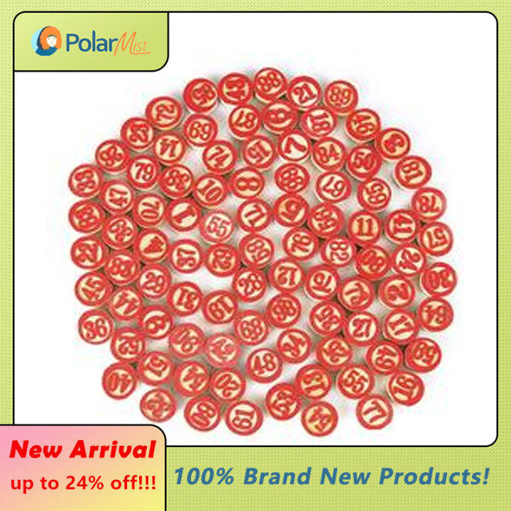 Wooden Number Bingo Digital Single Sided Wood Chips Bingo Play Family ...