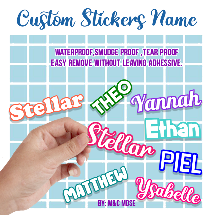 Custom Sticker Names Waterproof Sticker Names | Lazada PH