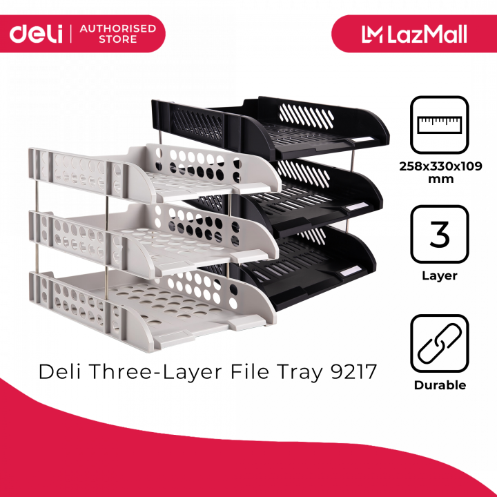 Deli Three-Layer File Tray 9217 [75219217] | Lazada PH