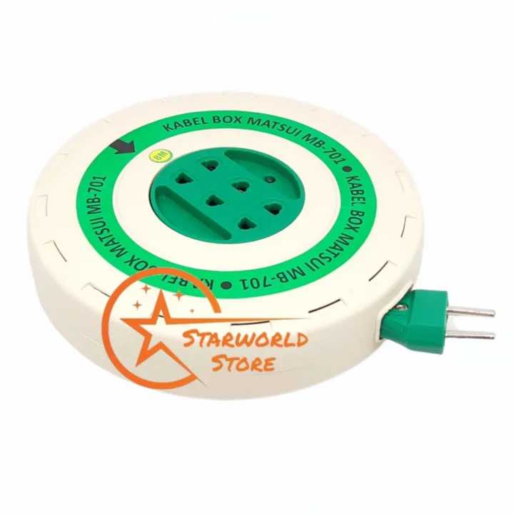 MATSUI Kabel Roll Listrik / Box Kabel 3 Lubang Panjang Kabel 8 Meter ...