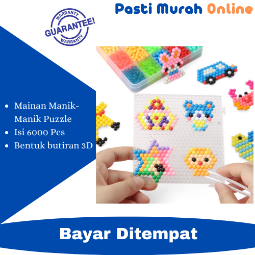 Mainan Manik Manik, mainan rakit merakit, puzzle manik manik, DIY magic ...