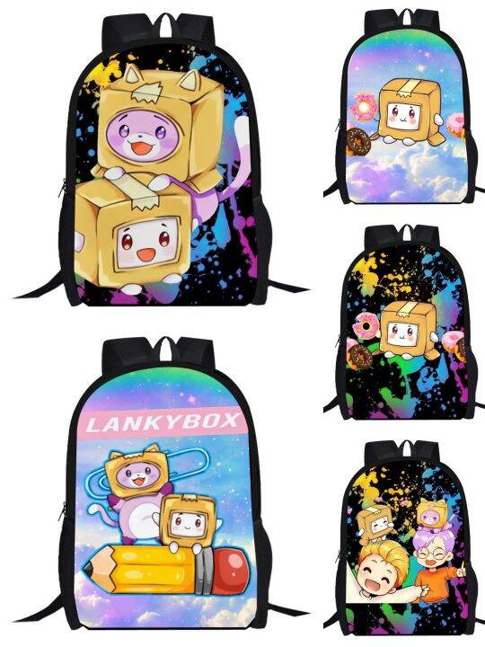Lankybox Backpack 3D Printed Leisure Bag Travel Bag School Bag for ...