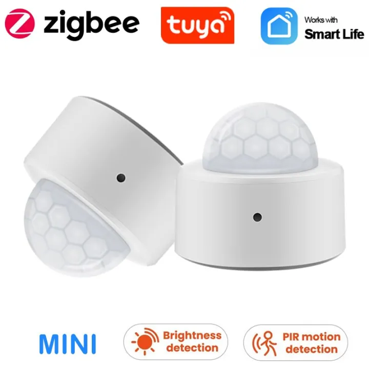 Tuya 2 in 1 Zigbee Mini PIR Motion Movement Human Body Sensor Detector Security Alarm ...