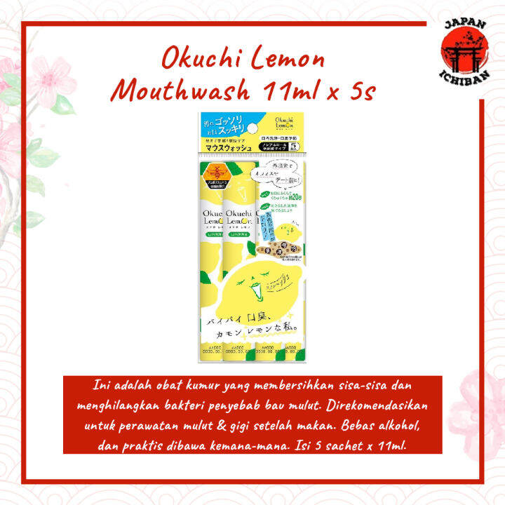 Okuchi Lemon Mouthwash 11ml x 5s Obat Kumur Praktis Original Japan | Lazada Indonesia