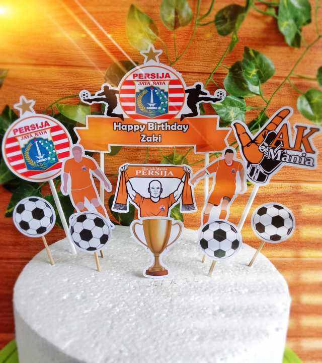 Topper / Hiasan Kue PERSIJA The Jak utk Ulangtahun Bisa Custom ...