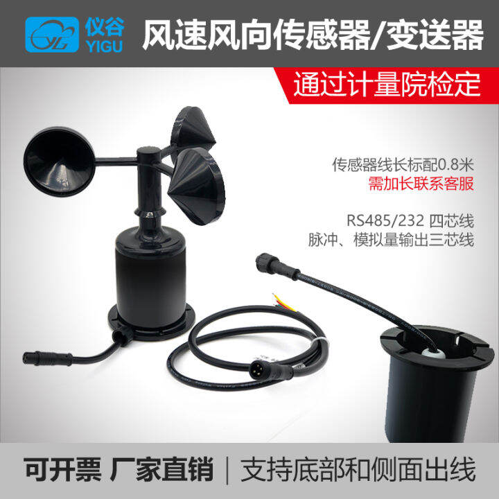 Wind speed and wind direction sensor in the valley of three cups wind ...