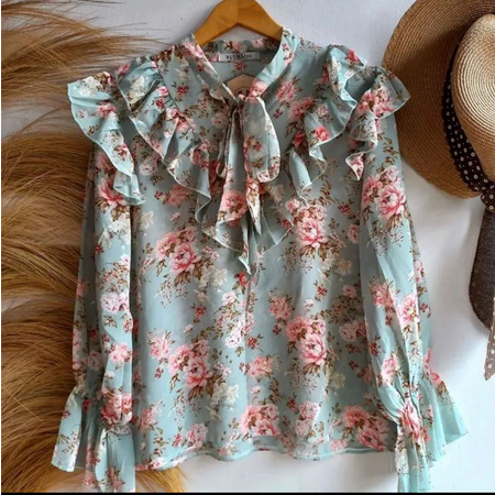 PRETTY STYLES - Blouse Wanita TERBARU/ Mirzani Blouse Bunga | Lazada ...