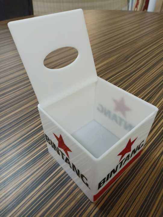 Akrilik / Acrylic tempat tissue kecil / kotak tissue - putih susu ...