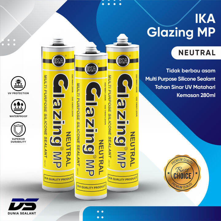 Silicone Sealant Lem Kaca IKA Glazing MP 280ml - CLEAR | Lazada Indonesia