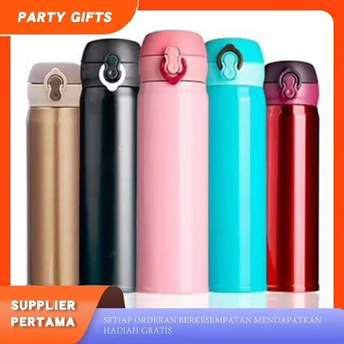 Termos Air Panas Termos kancing Vacuum Flask(E1V8) Besar Kecil Korea ...