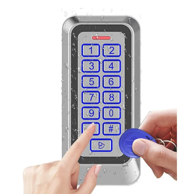IP67 Waterproof Backlight RFID Metal Door Access Control Reader Keypad 1000 Users 125Khz EM Card ...