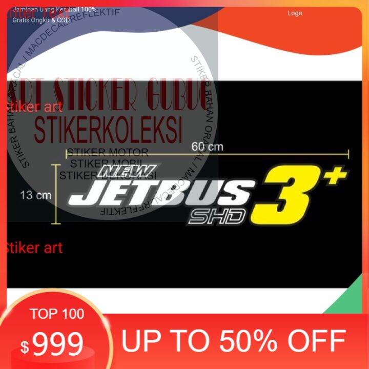 STIKER STICKER CUTTING MOBIL STICKER CTTING NEW JETBUS 3 | Lazada Indonesia