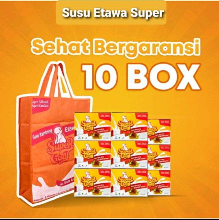 SUSU SUPER GOAT PAKET 1 BOX RASA GULA AREN ISI 10 SACHET/BOX BPOM ...