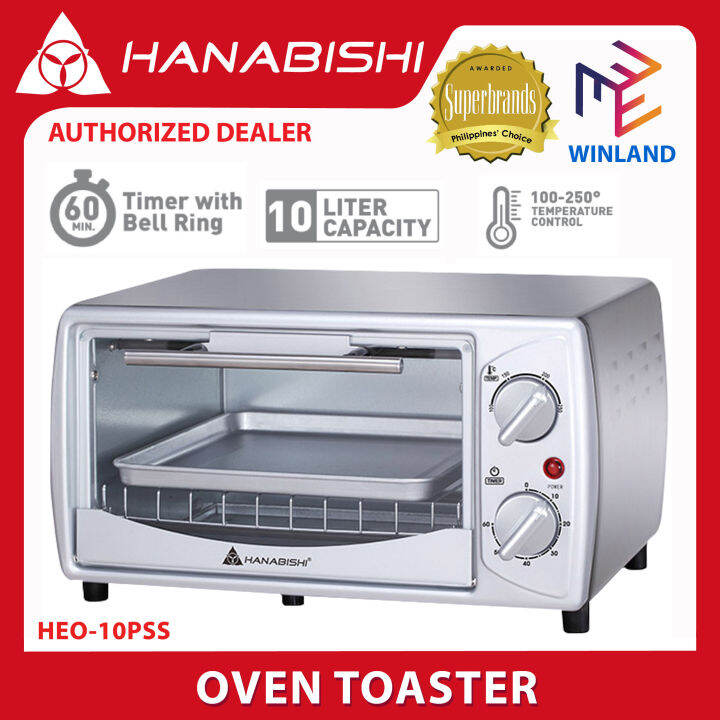 HANABISHI by Winland Stainless Steel Oven Toaster 10L Capacity Pizza ...