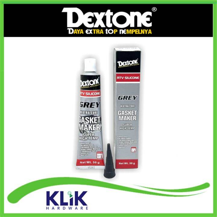 Dextone Hi-Temp RTV Liquid Gasket 50 gram Lem Paking Gasket Cair Abu ...