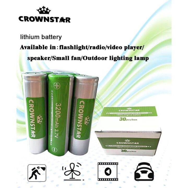 ☃♕ pinsan 3200mAh 3.7V 18650 Battery for minifan/wirelessmicrophone ...