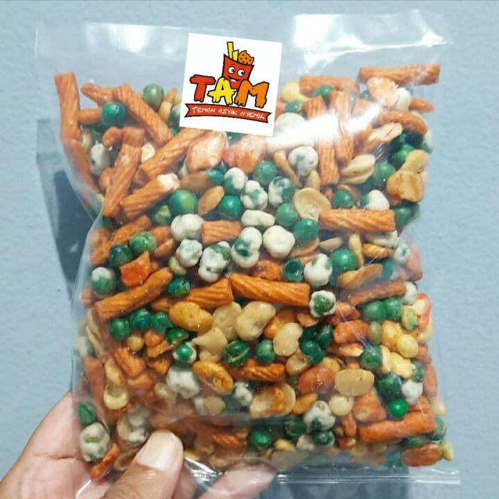 Kacang Campur Mix 5 Rasa 250 Gram Tam Snack Lazada Indonesia
