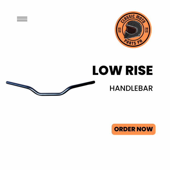 Classic Motorcycle Low-rise Handlebar 22mm (BLACK) | Lazada PH