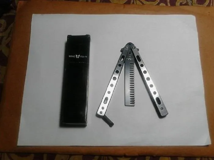 Stainless Steel Butterfly Balicomb Comb Trainer Hair Comb (Black ...