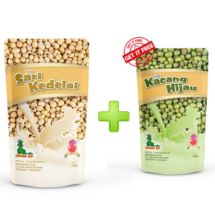 Paket Minuman Sari Kedelai dan Sari Kacang Hijau Minuman Bubuk ...