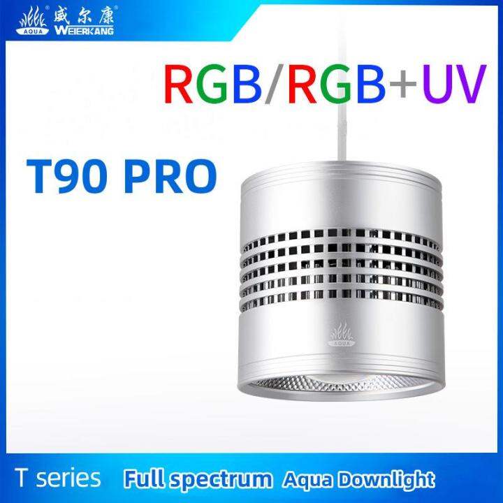 WEEK AQUA Full Spectrum Aquarium LED Light T90 PRO Dimmable APP Control ...