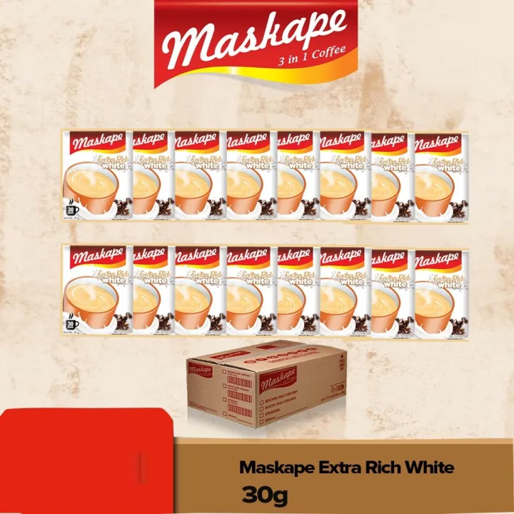 Maskape Extra Rich White 3 in 1 Coffee 30g x 20 pcs | Lazada PH