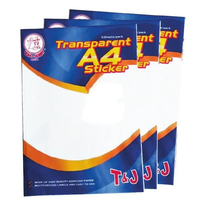 Kertas Stiker Transparan A4 Kertas Sticker Transparan A4 Eceran ...