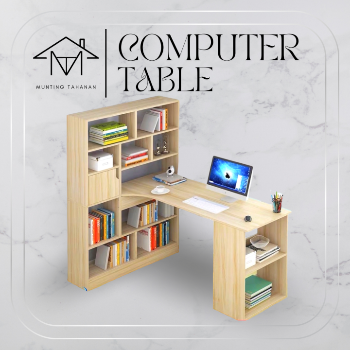 120x43x122cm H TABLE Computer Table Study Desk with Drawers and ...