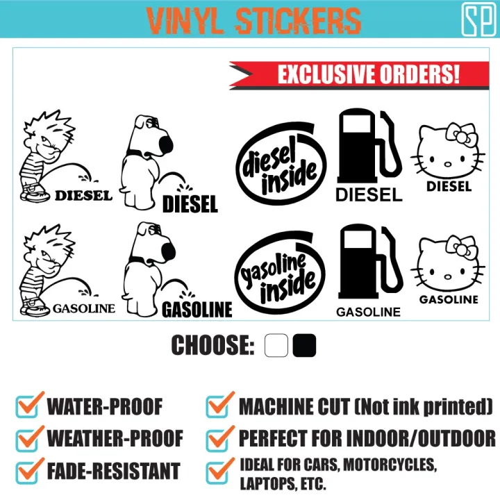 Diesel - Gas VINYL STICKERS for cars' fuel tank Hot Sale | Lazada PH