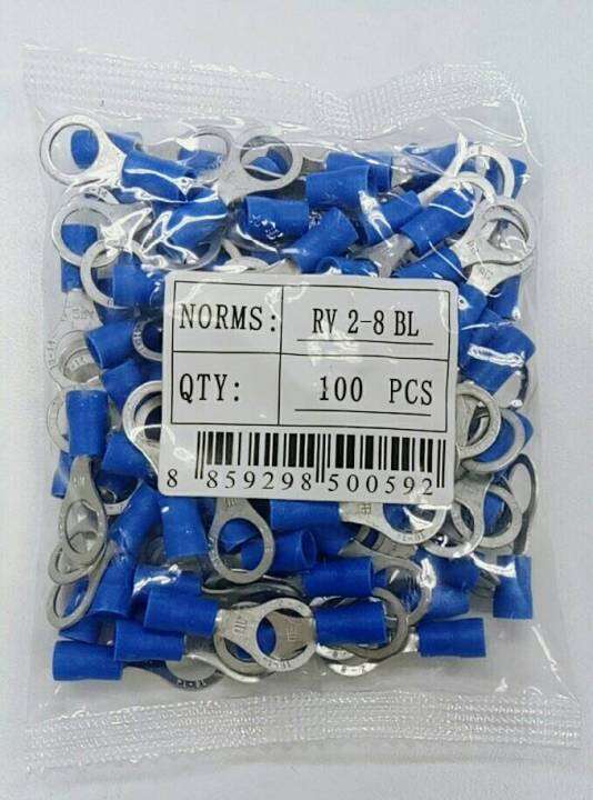 RV lnsulated Ring Terminals หางปลากลมหุ้ม RV 2-3 , RV 2-4 , RV 2-5 , RV 2-6 , RV 2-8 , RV2-10 ...