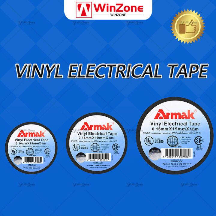 Armak Vinyl Electrical Tape Black 4m 8m 16m | Lazada PH