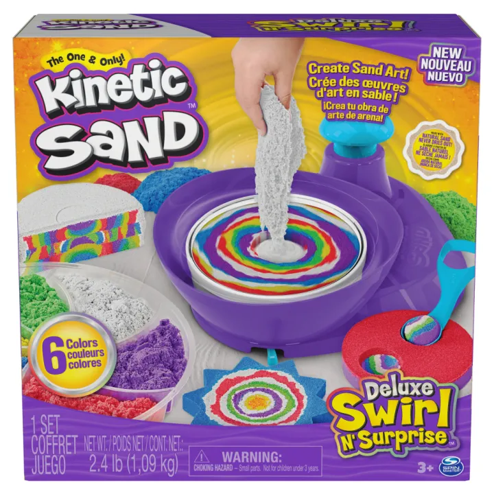 [คูปองลดเพิ่ม 10%] Kinetic Sand Deluxe Swirl N Surprise ทรายเพลย์แซทแบบ ...