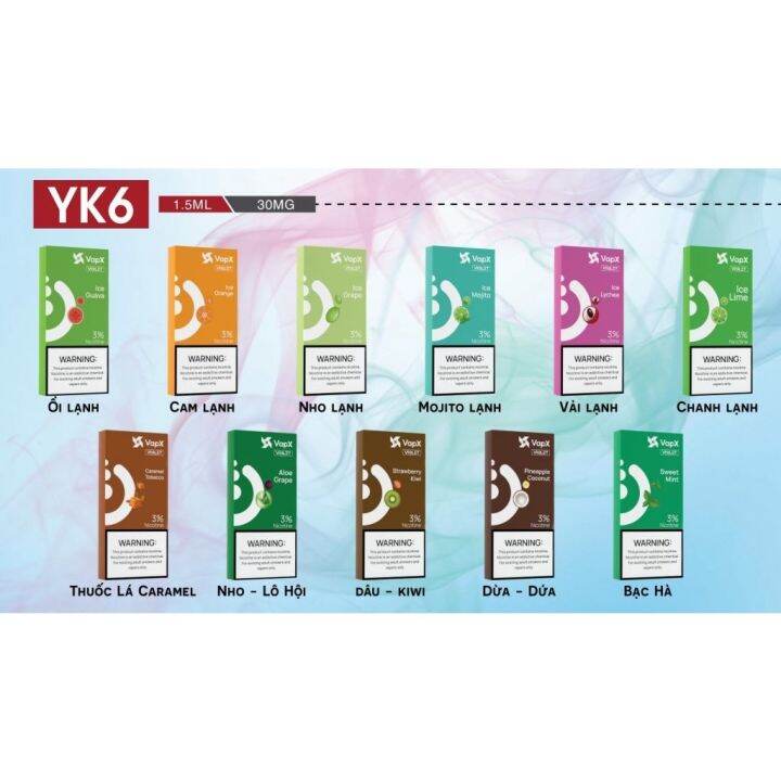 vape VAPX YK6 PODS (1BOX 3PCS INSIDE) sold per box - ORIGINAL | Lazada PH