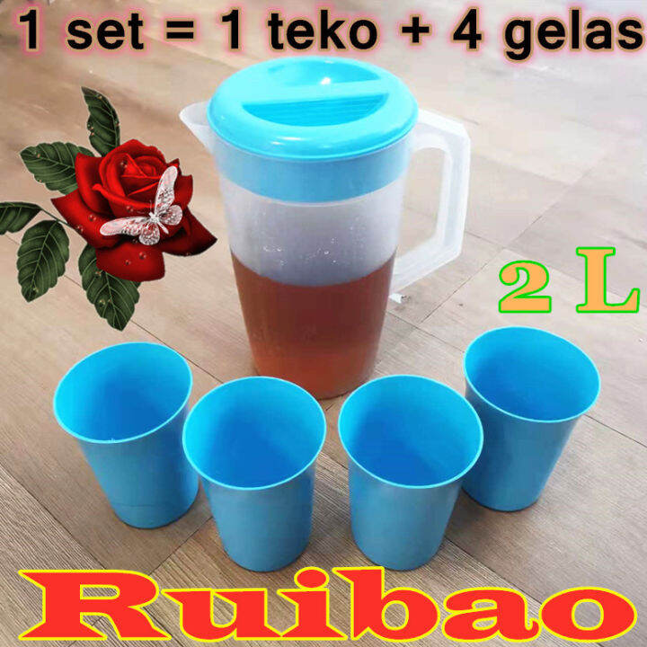 Nagada 2 L Teko Plastik 1 Set / Teko Teh 2 Liter / Teko Air E051 ...