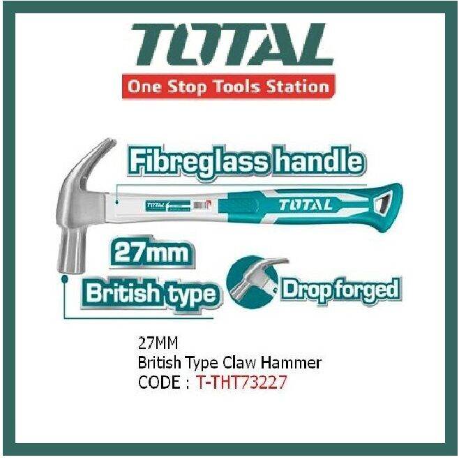 TOTAL THT73227 27MM CLAW HAMMER | Lazada