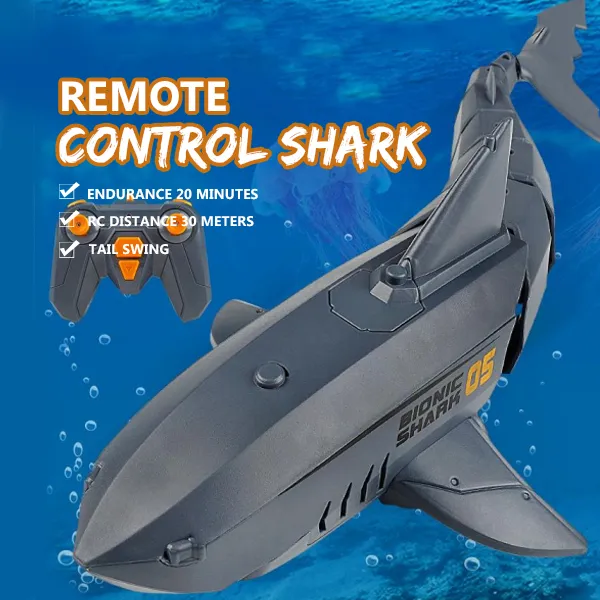 Remote Controlled Shark with Dual Propeller Long Distance Remote ...