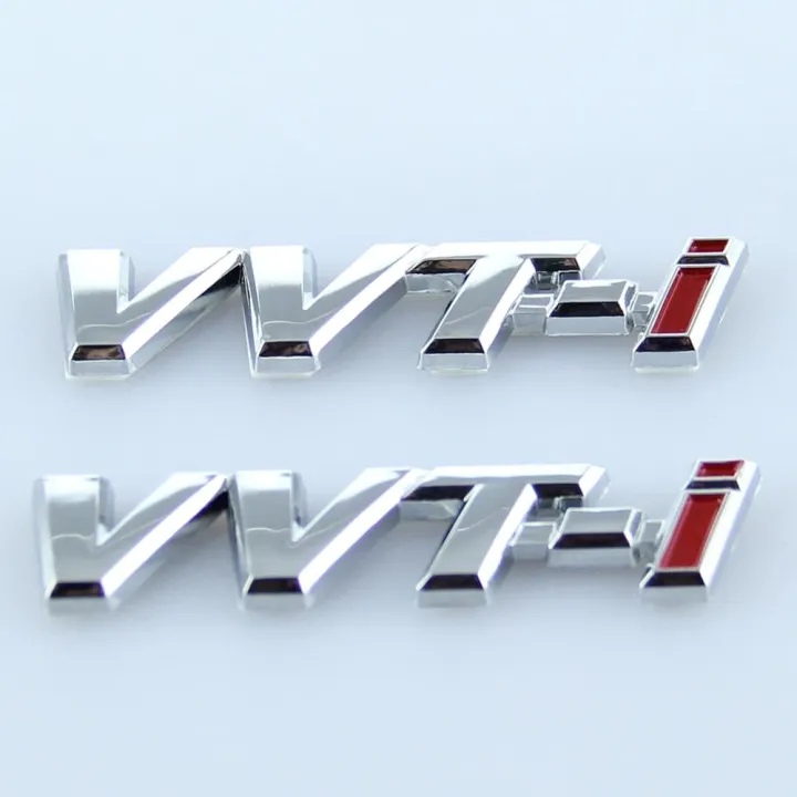 2pcs 73×19mm VVT-i Silver letter emblem sticker for toyota VVTI Rear ...