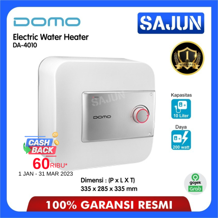 DOMO Electric Water Heater 10 Liter DA4010 Pemanas Air Listrik DA 4010 ...