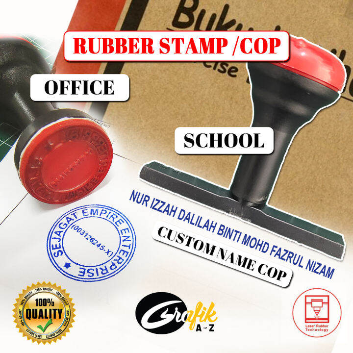 COP KAYU / COP SYARIKAT / COP BANK / PERSONAL | Lazada