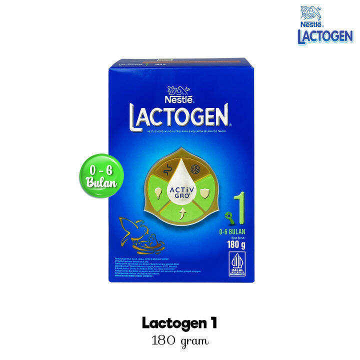 Nestle Lactogen 1 0-6 bulan / Lactogen 2 6-12 bulan Kemasan 180gr Susu Formula Bayi | Lazada ...