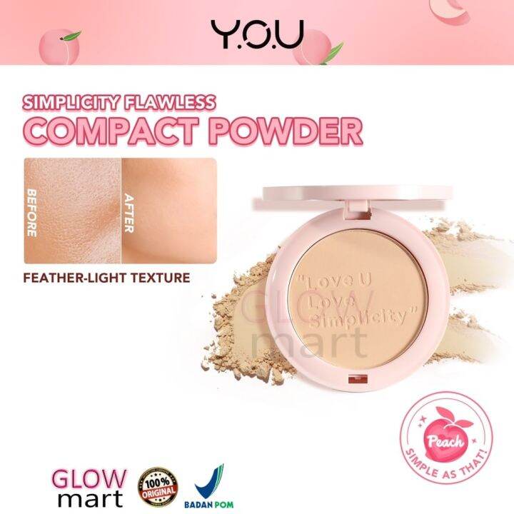 YOU Simplicity Flawless Compact Powder | Bedak Padat | Natural Makeup ...