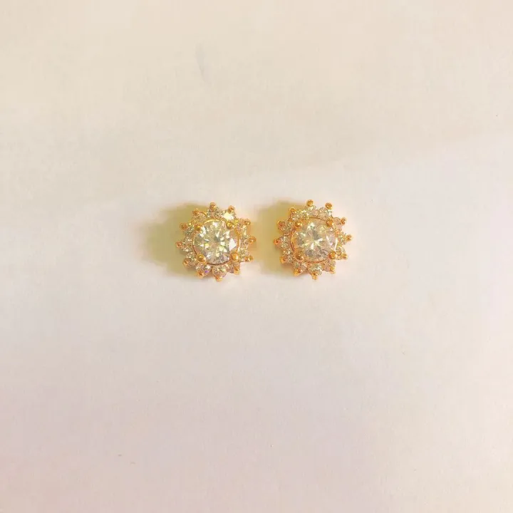 yy fashion jewelry 24k gold plated bangkok gold stud earrings for women ...