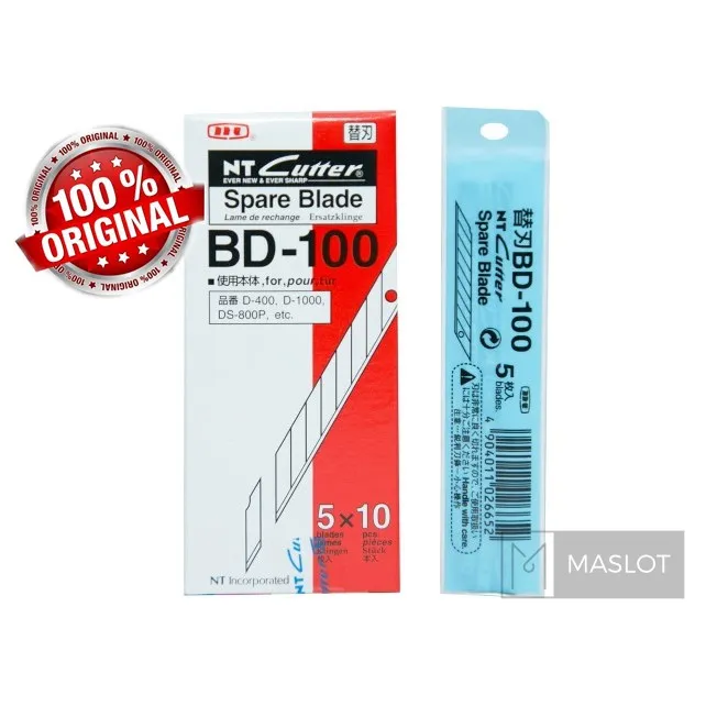 Isi Cutter / Spare Blades NT Cutter BD-100 (9 mm, 30 Derajat) | Lazada ...