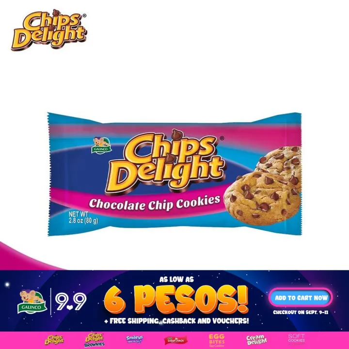 Chips Delight Chocolate Chip Cookies Original 80g | Lazada PH