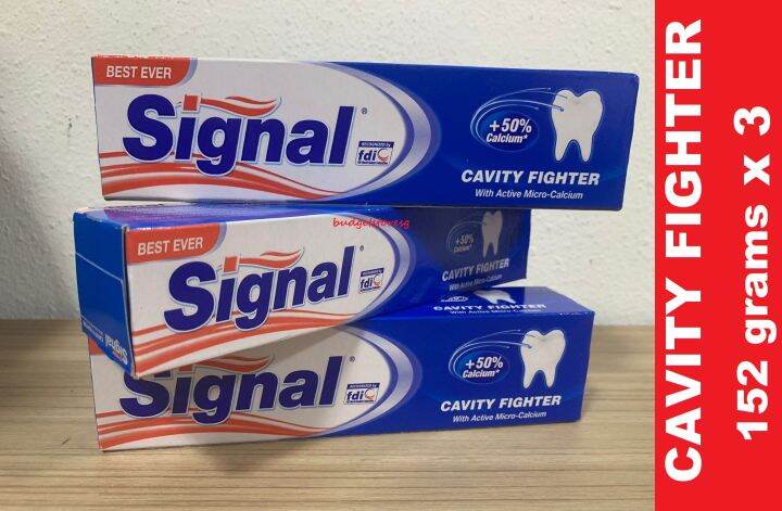 Signal Toothpaste Cavity Fighter with Active Micro Calcium- 152 grams x ...