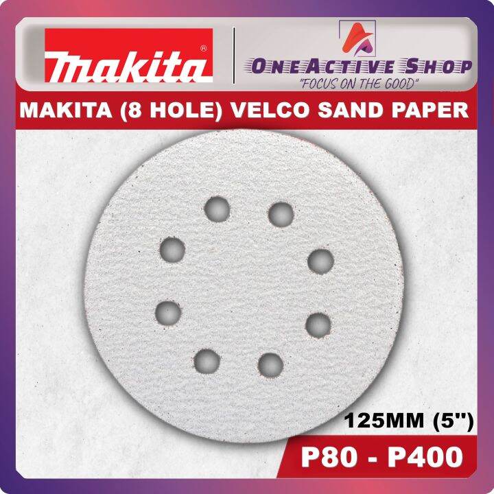 MAKITA SAND PAPER 5 INCH 125MM (P80-400) " 1 PCS " ( 8 HOLE KERTAS ...
