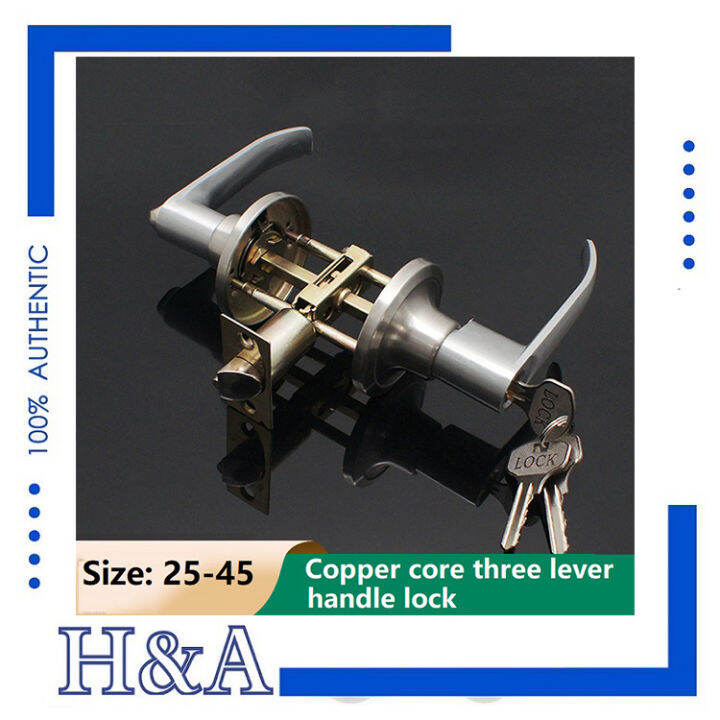 H&A Stainless Steel spherical Door Knob Lock Set Door knob Double Lock ...